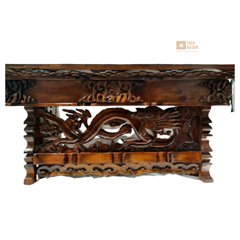 Tibetan Wooden Hand Carved Altar Table (Small Choksi) – Folk Bazar